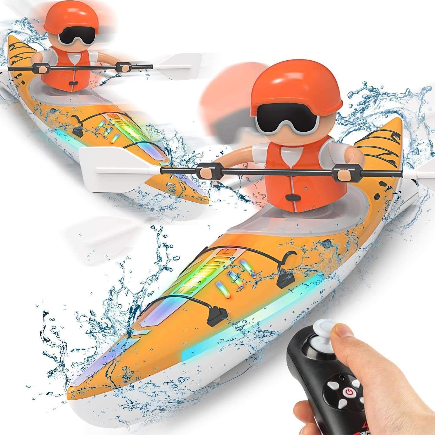 RC Kayak Boat with LED Lights and Stabilizer – Halri