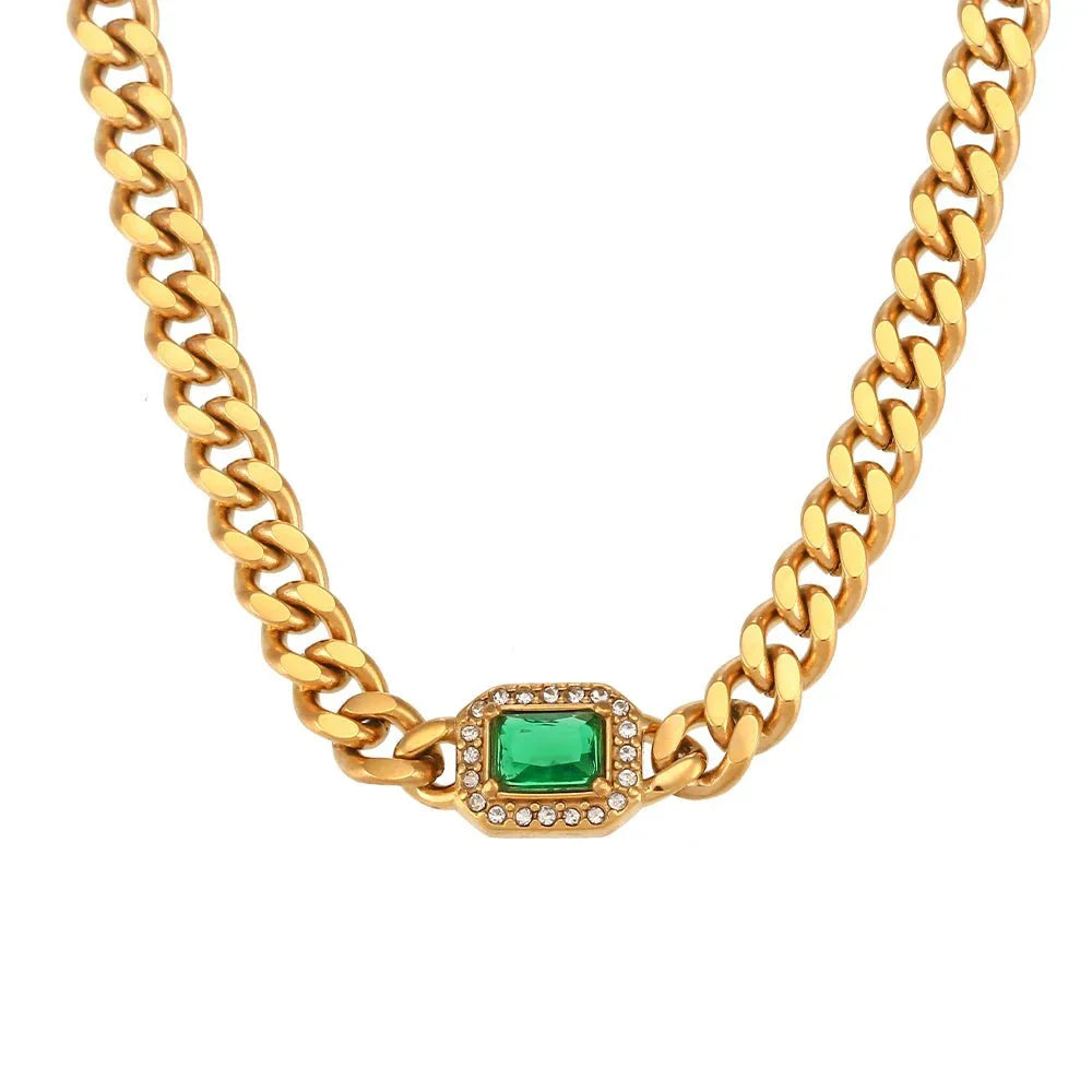 BowLift | Cuban Chain Square Cut Diamond Choker and Bracelet – Halri
